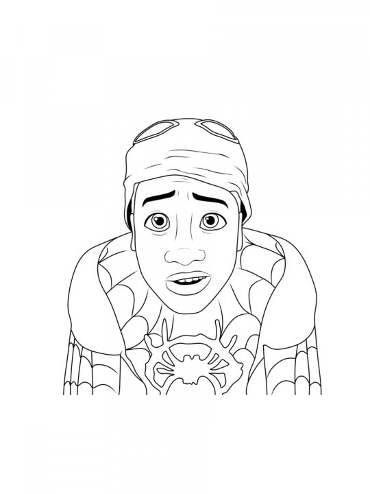Раскраски Майлз Моралес - распечатать в формате А4