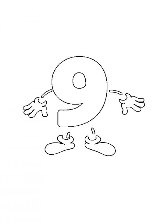 Раскраски цифры - распечатать в формате А4