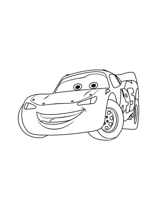 Раскраски Молния Маквин - распечатать в формате А4