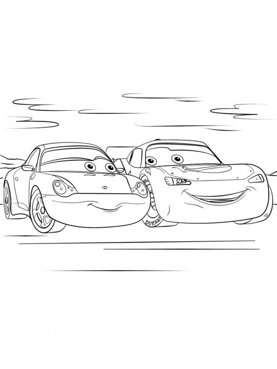 Раскраски Молния Маквин - распечатать в формате А4