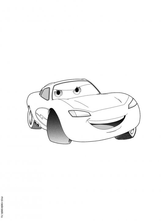 Раскраски Молния Маквин - распечатать в формате А4